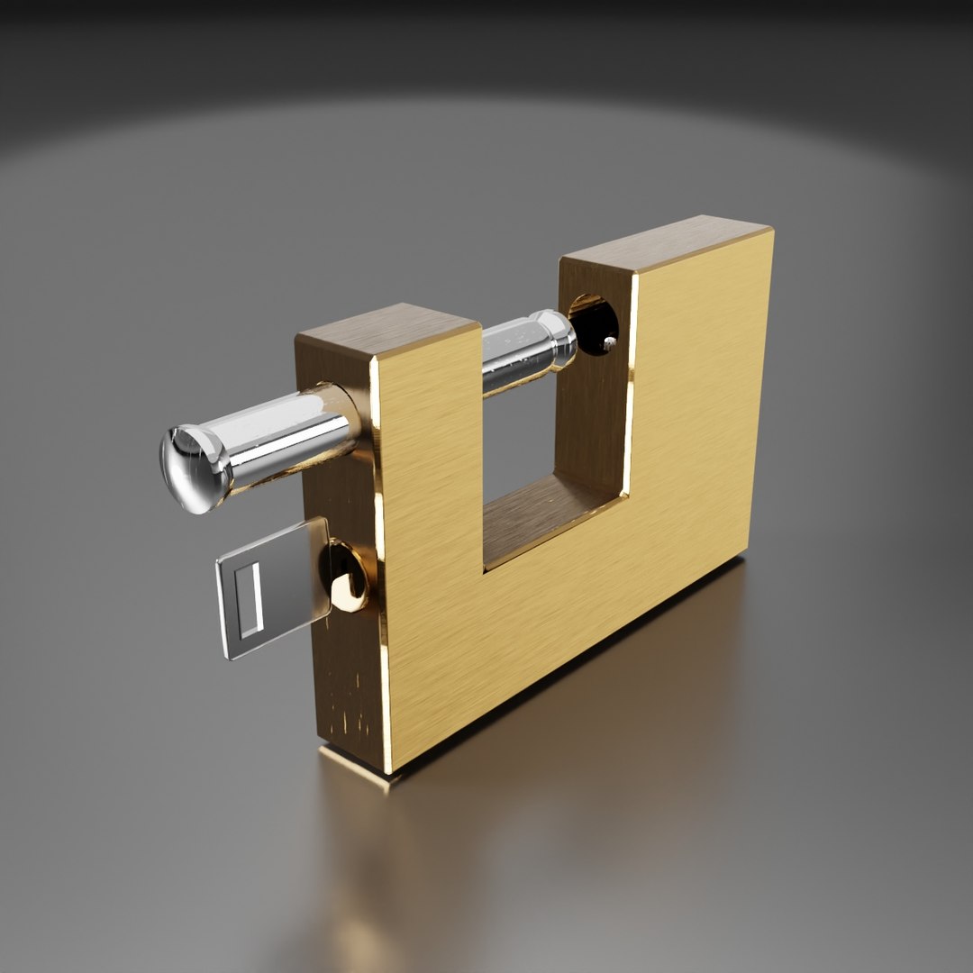 3D Model Single Square Padlock - TurboSquid 1968100