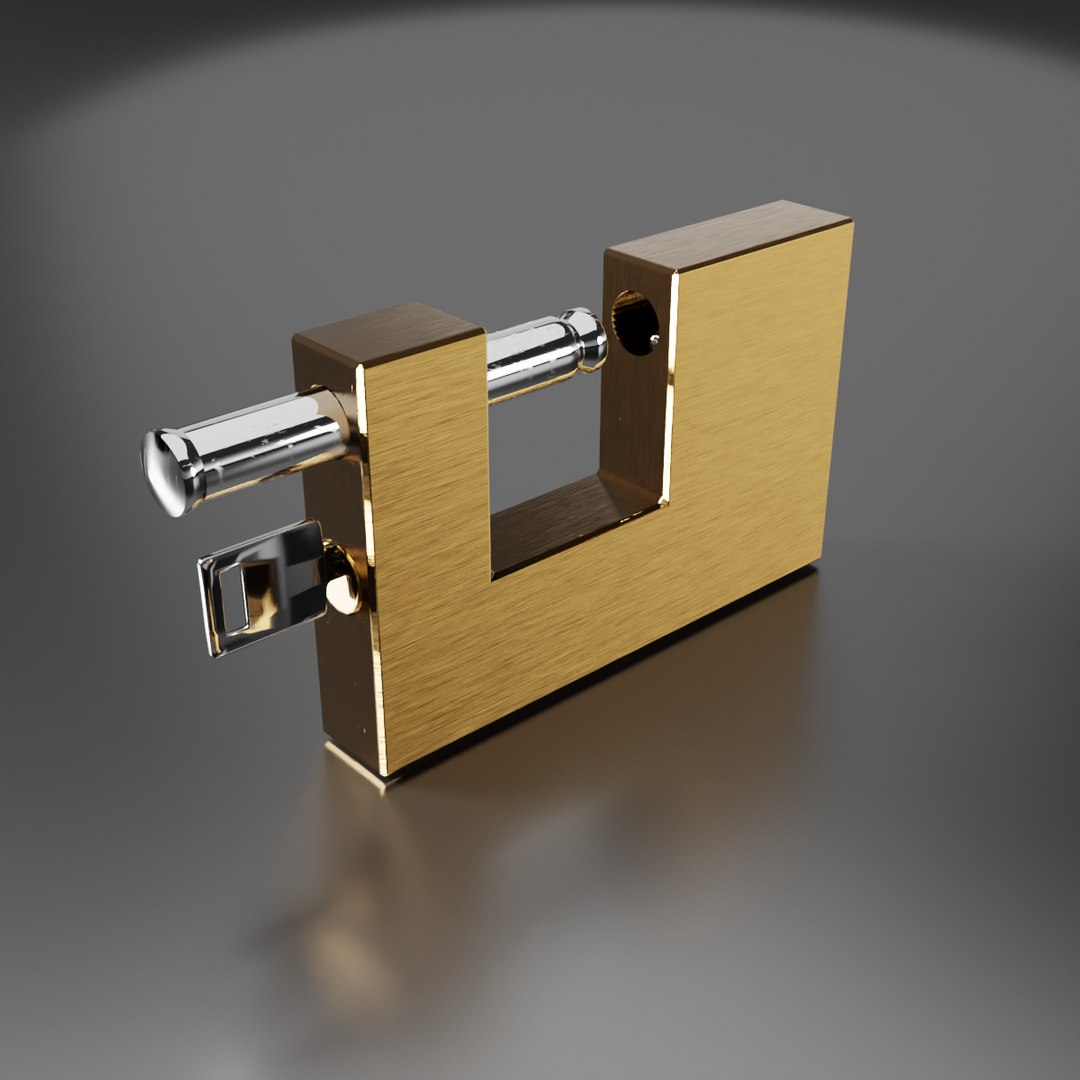 3D Model Single Square Padlock - TurboSquid 1968100