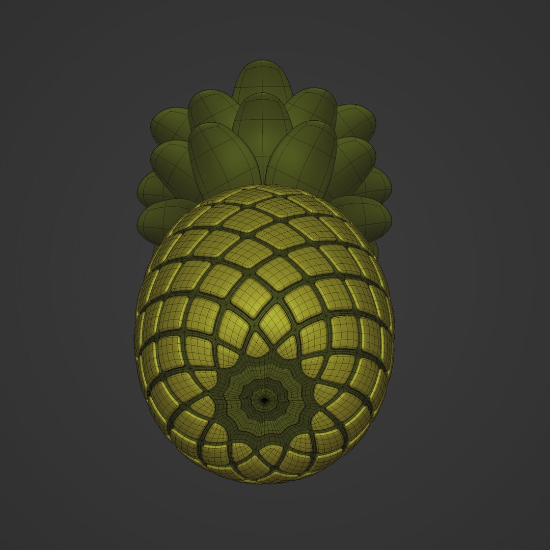 3D Cartoon Ananas Model - TurboSquid 1859035
