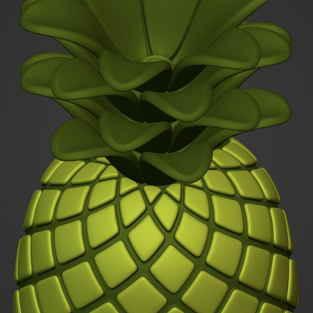 3D Cartoon Ananas Model - TurboSquid 1859035
