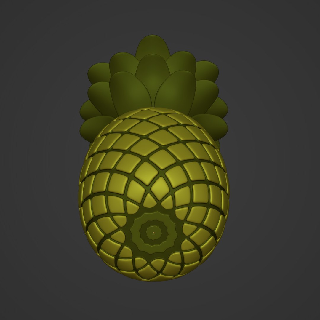 3D Cartoon Ananas Model - TurboSquid 1859035