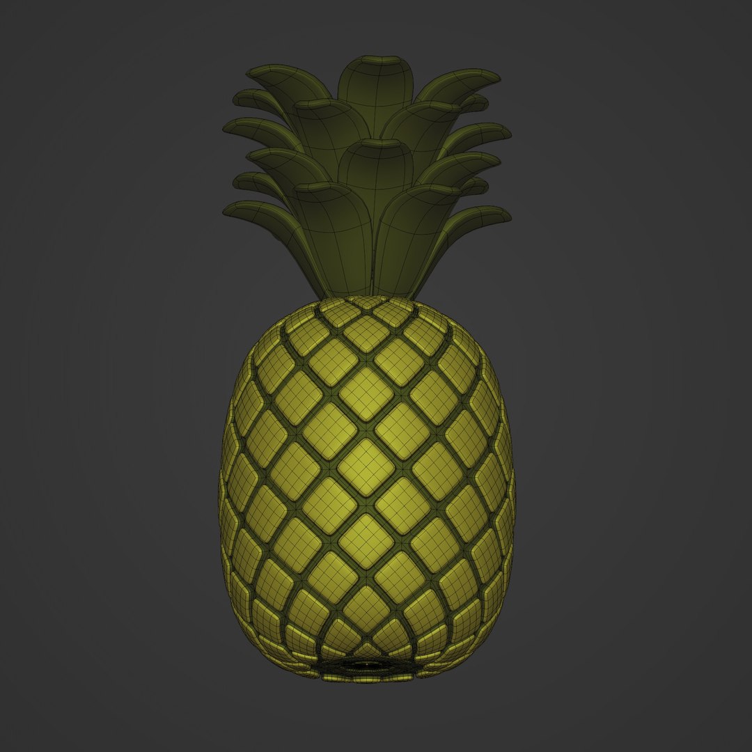 3D Cartoon Ananas Model - TurboSquid 1859035