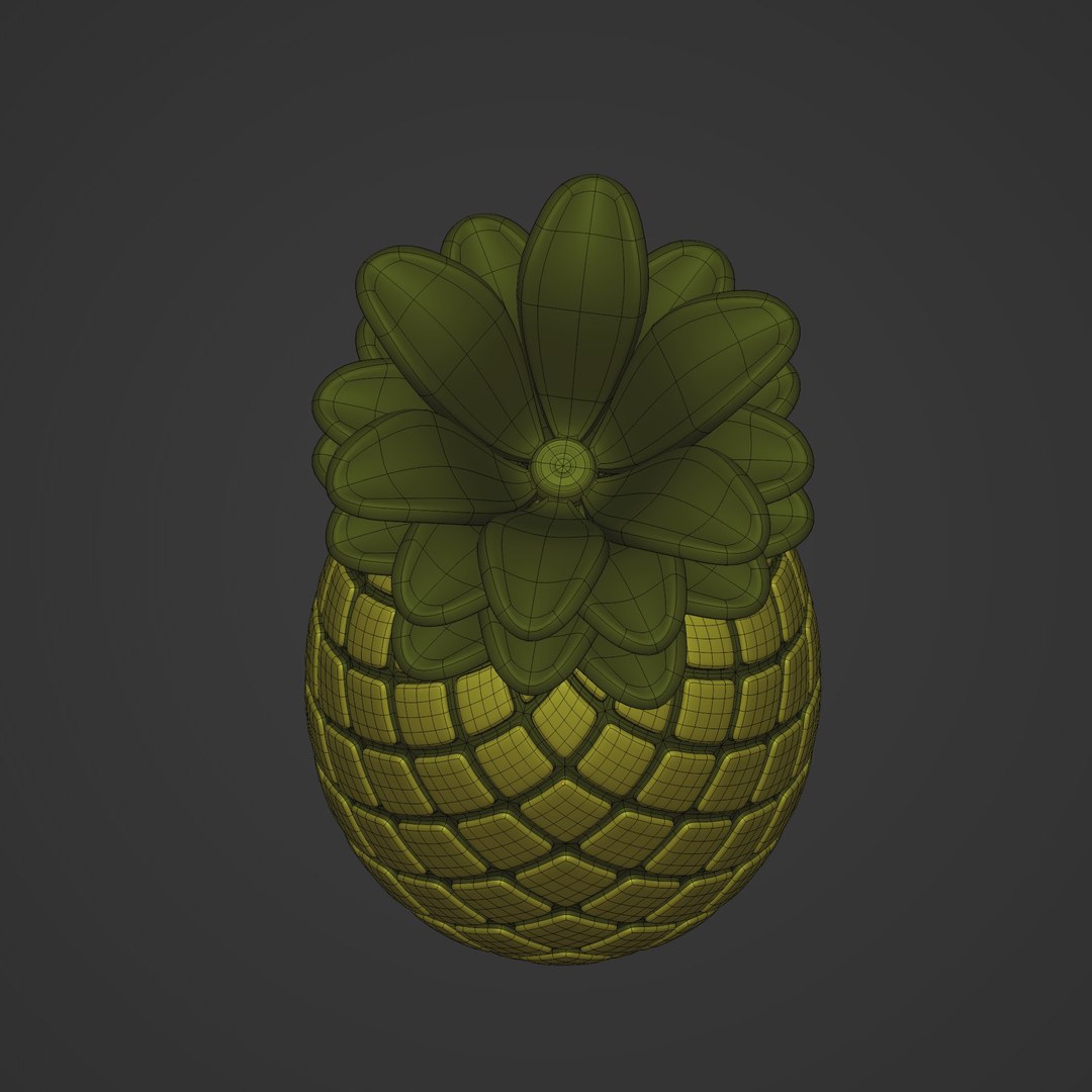 3D Cartoon Ananas Model - TurboSquid 1859035