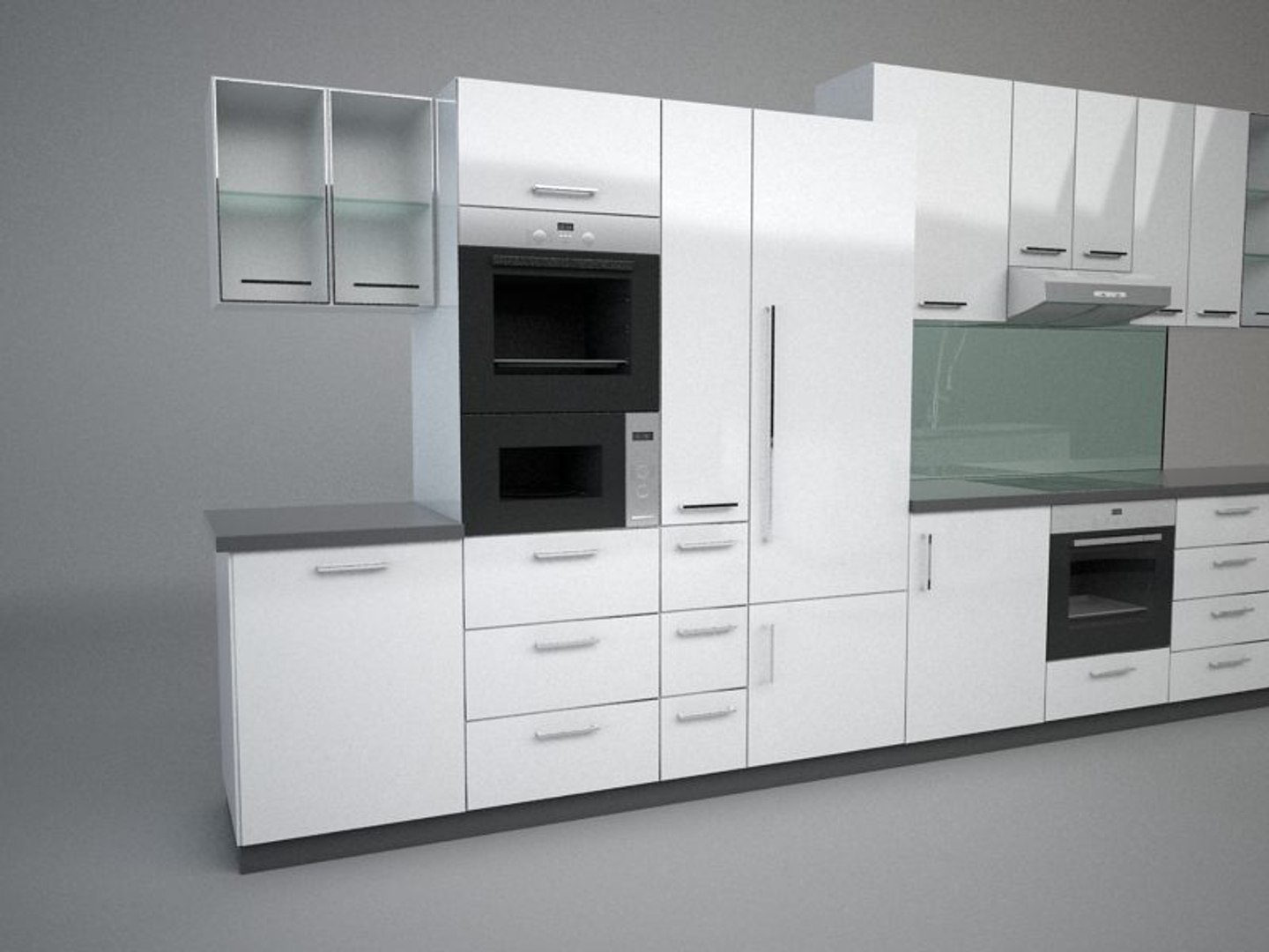 modular kitchen 3d model