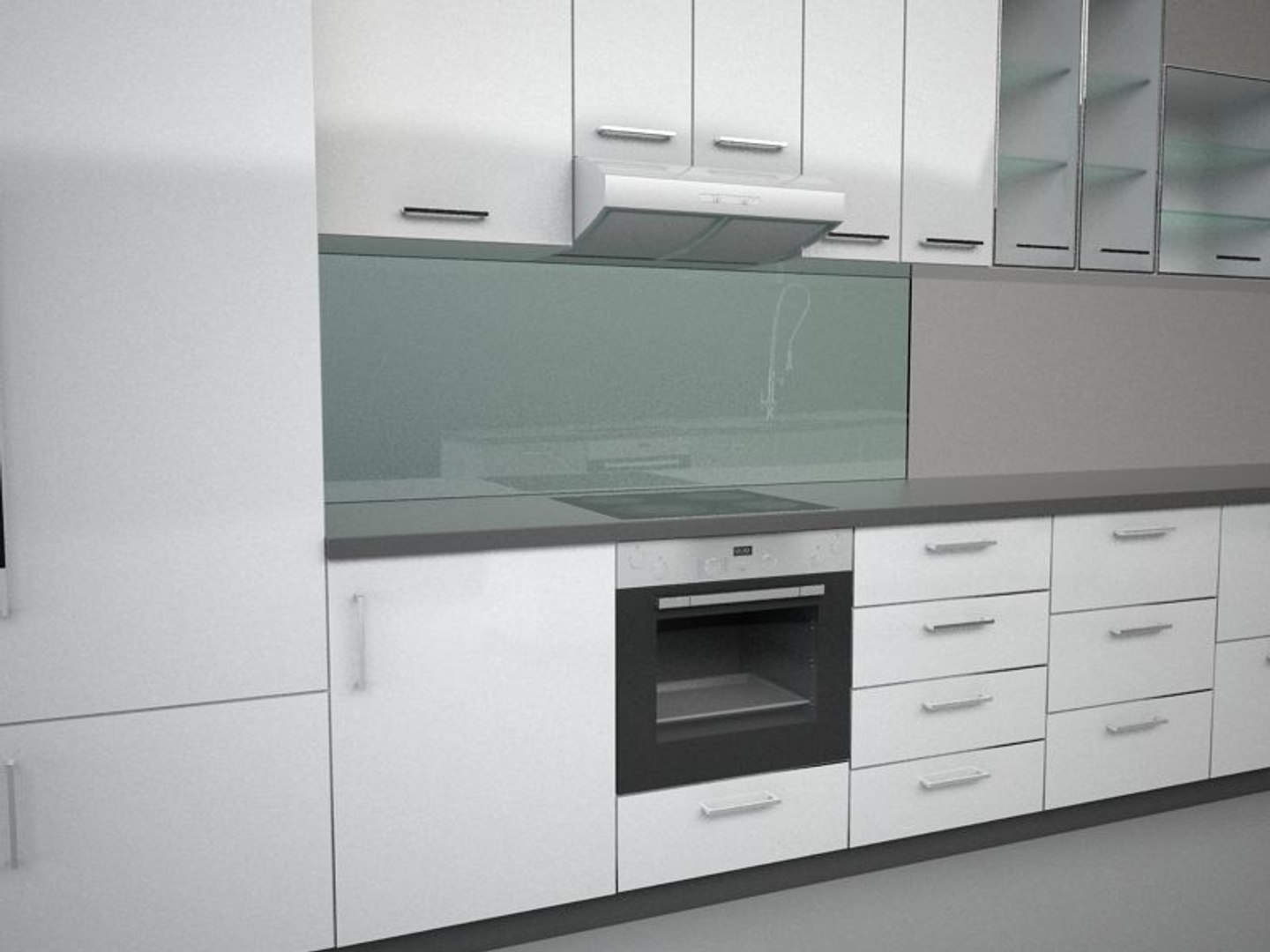 modular kitchen 3d model