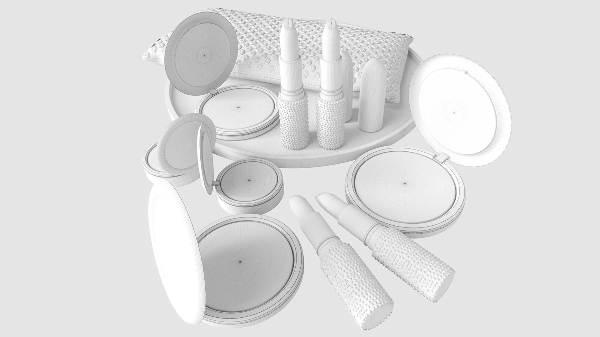 3D Luxury Cosmetics Set - TurboSquid 2223716
