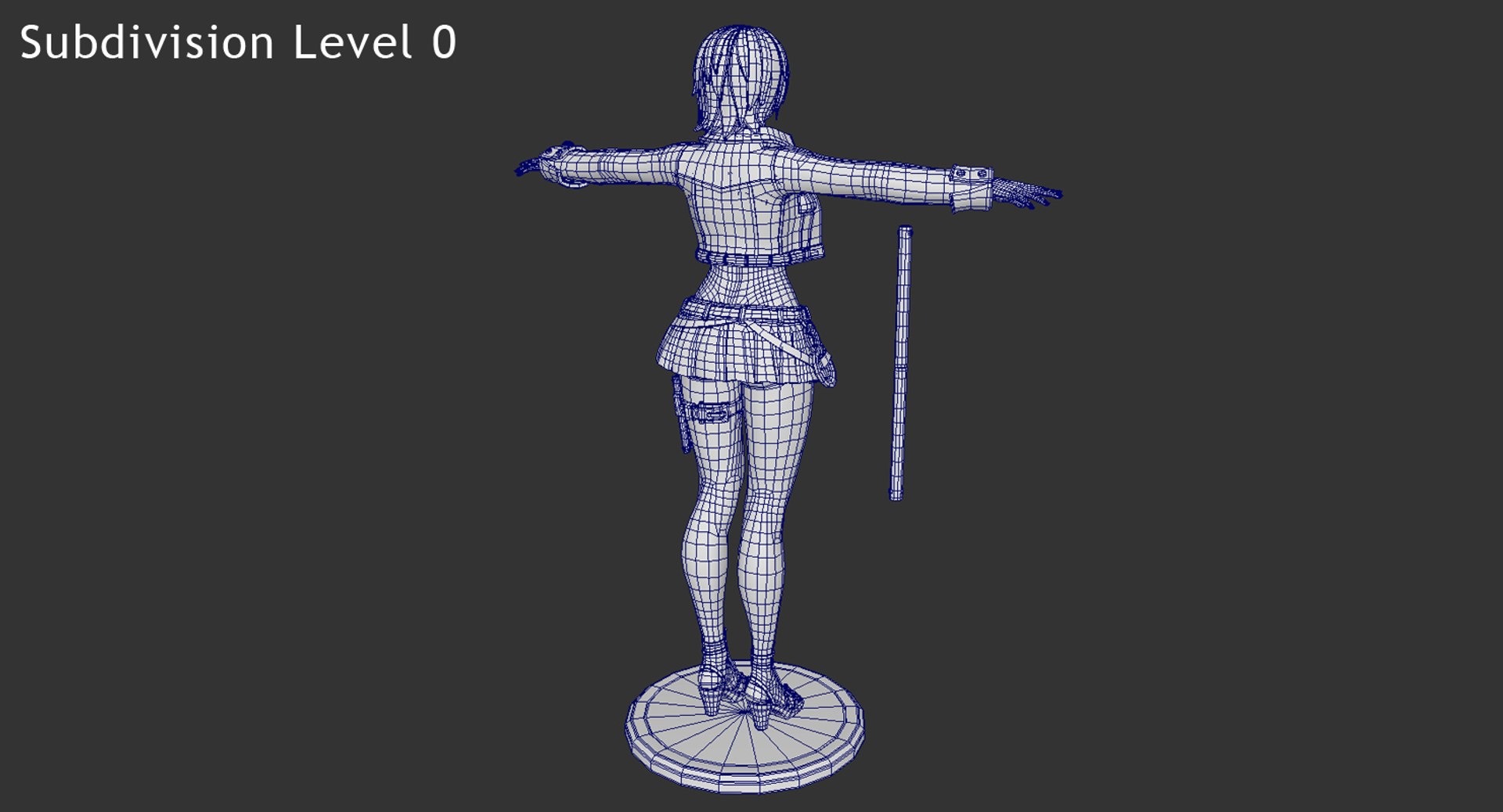 3d model cartoon female nami