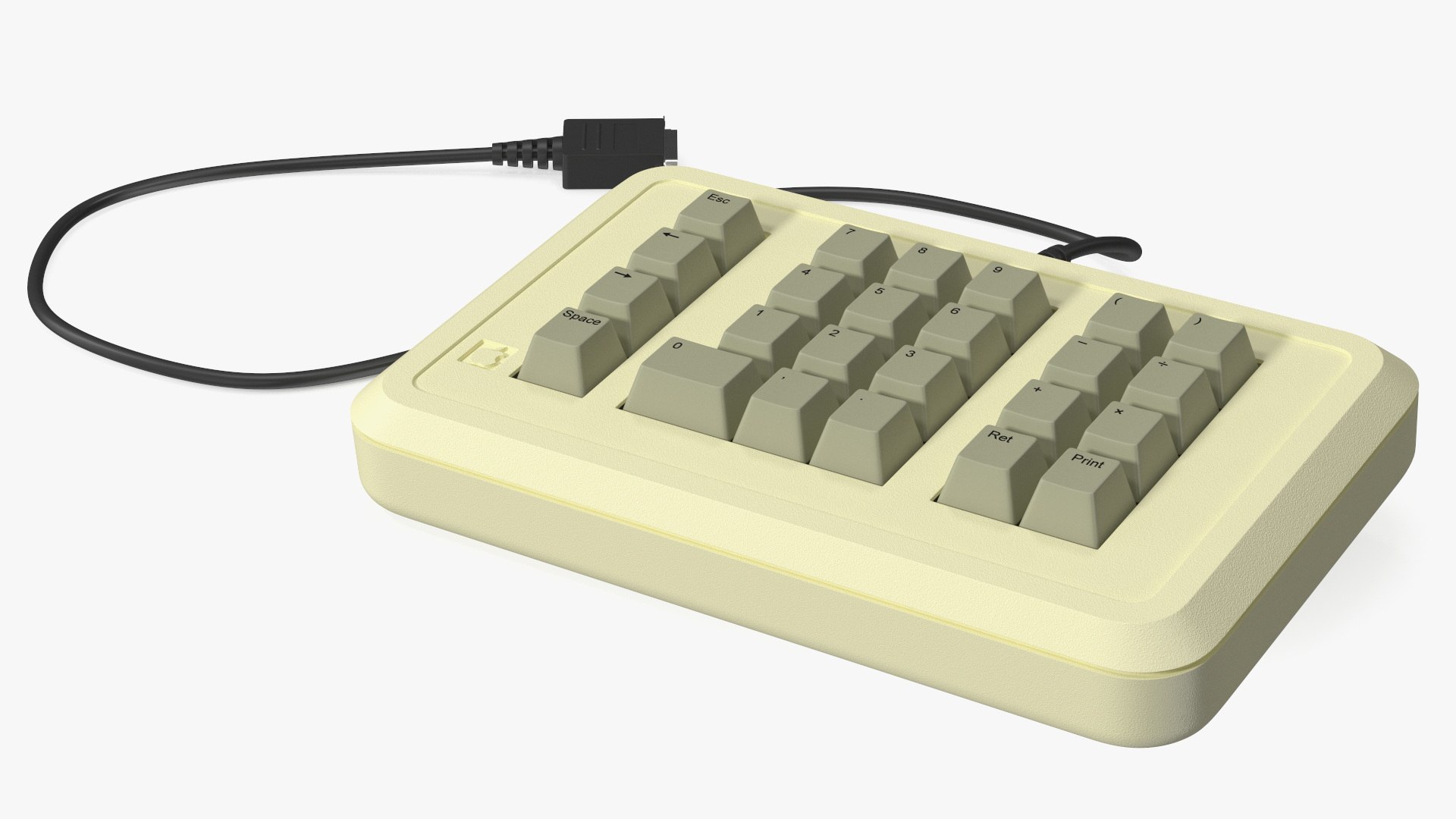 Vintage Numeric Keypad Peripheral Apple 3D Model - TurboSquid 2199169