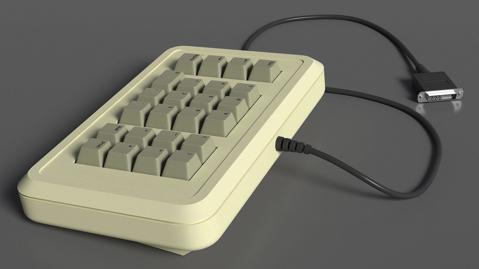 Vintage Numeric Keypad Peripheral Apple 3D Model - TurboSquid 2199169