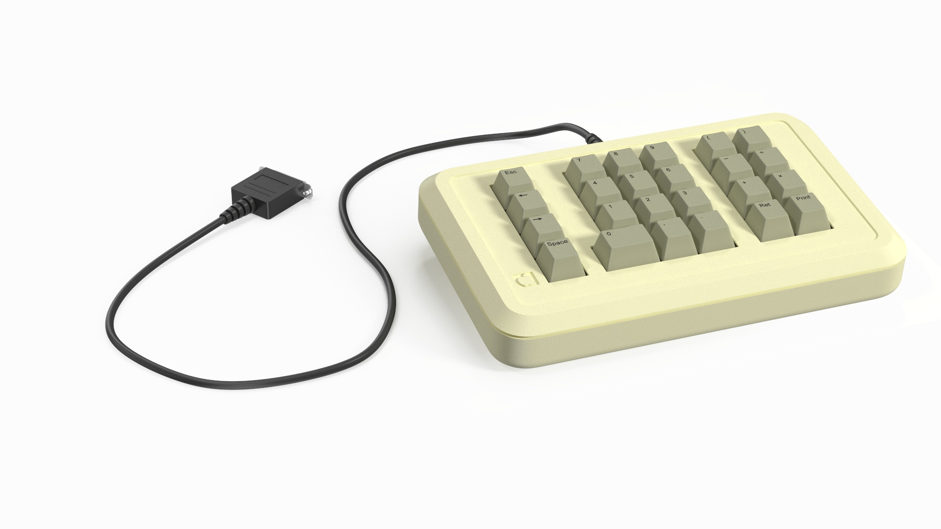 Vintage Numeric Keypad Peripheral Apple 3D Model - TurboSquid 2199169