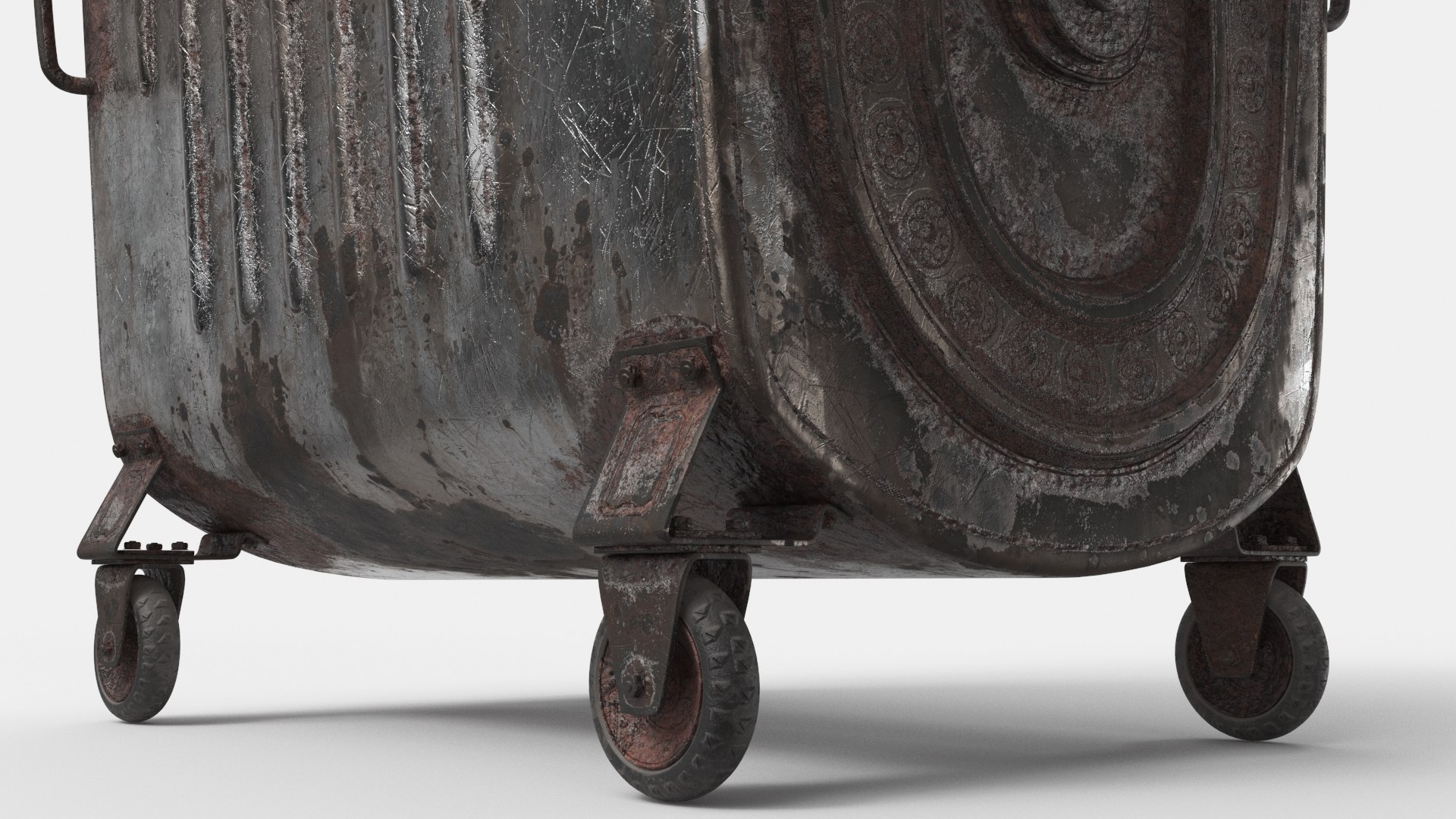 3D Metal Garbage Container Rusted - PBR - TurboSquid 2163777