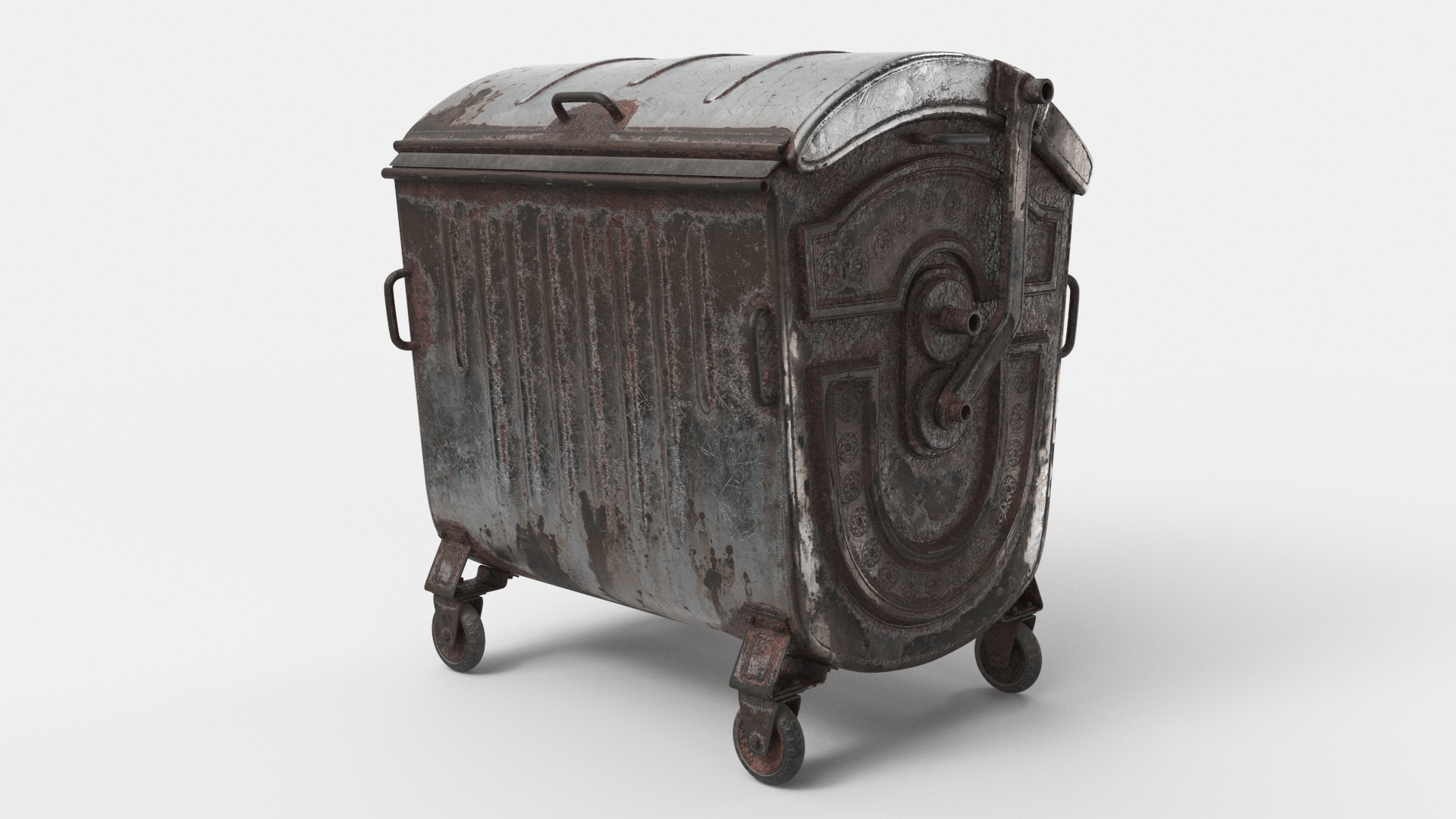 3D Metal Garbage Container Rusted - PBR - TurboSquid 2163777