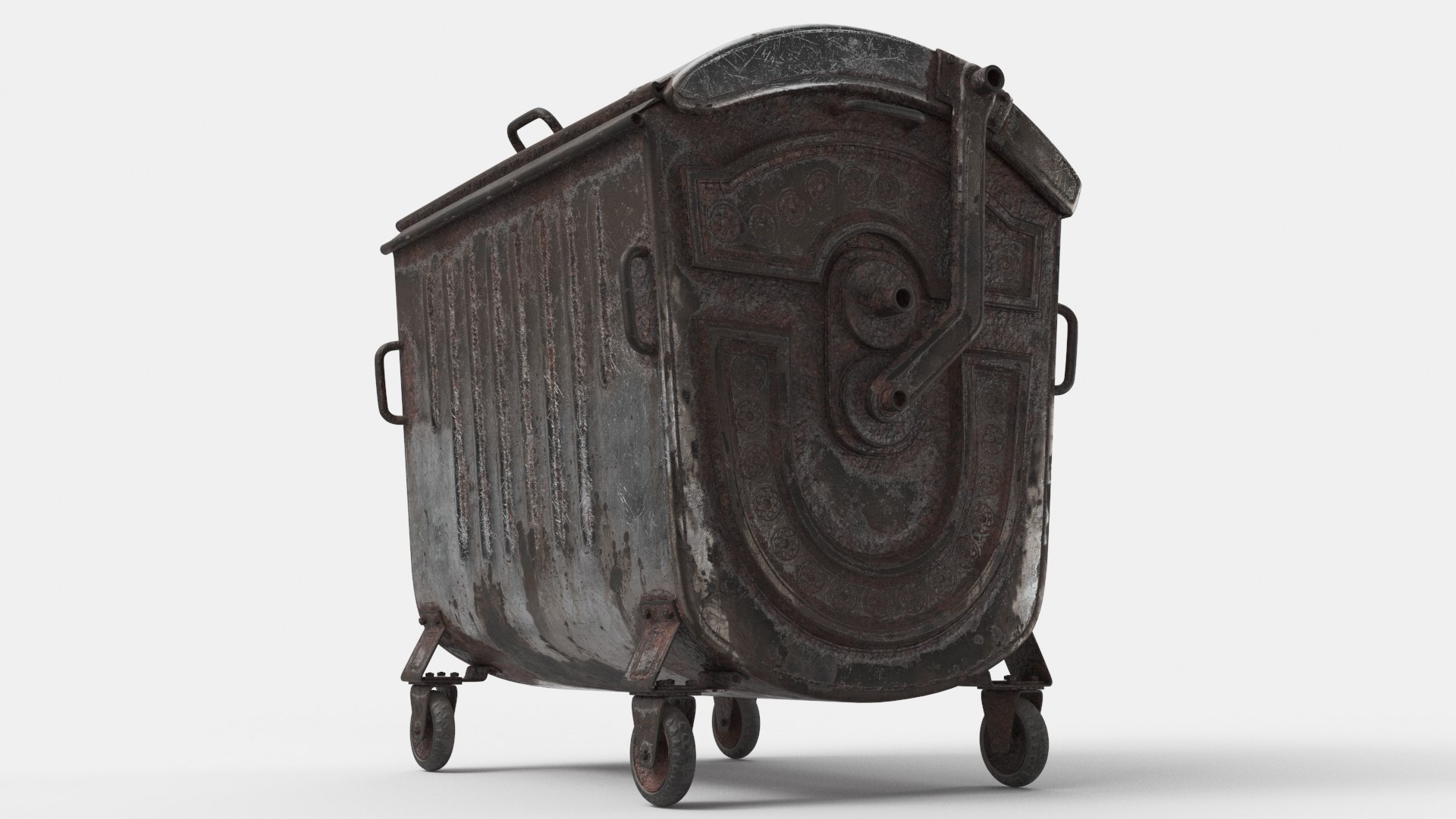 3D Metal Garbage Container Rusted - PBR - TurboSquid 2163777