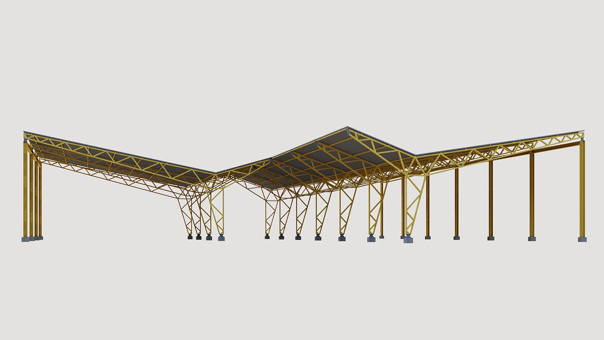 Truss Roof Structure 3D Model - TurboSquid 2101644