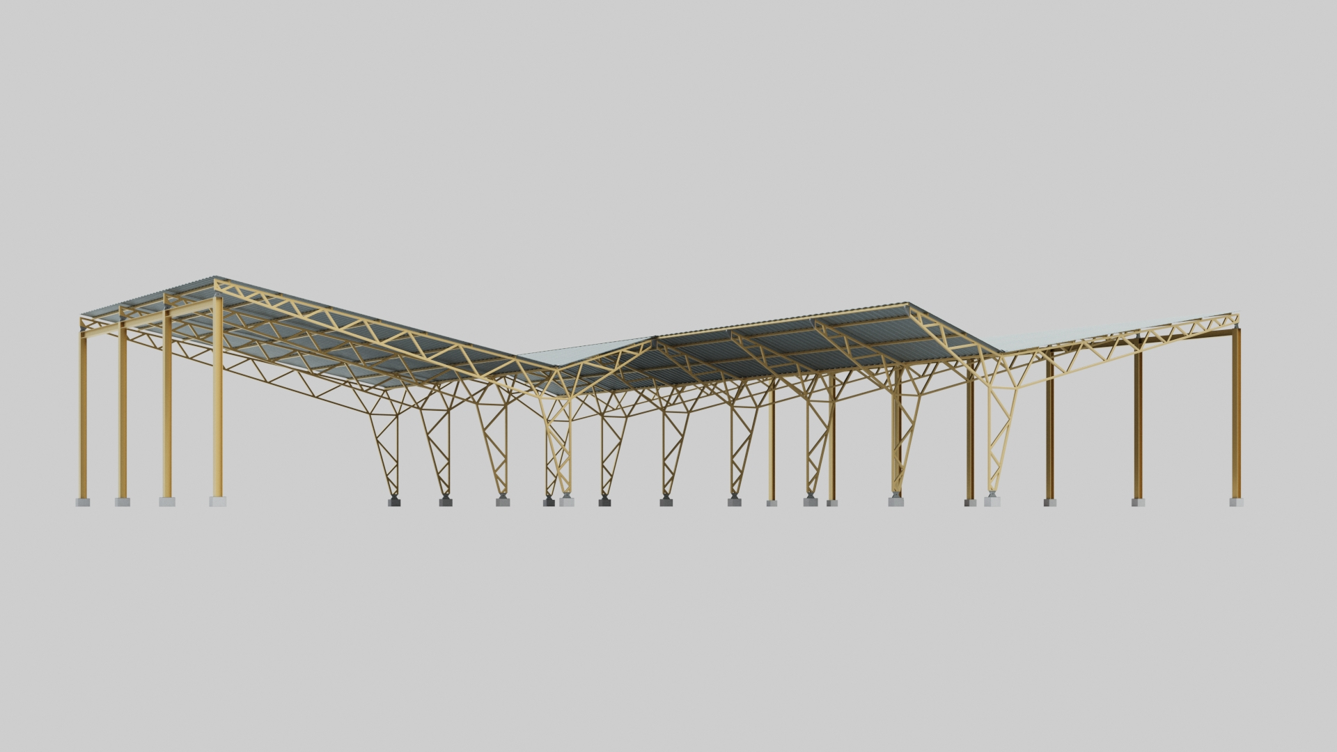 Truss Roof Structure 3D Model - TurboSquid 2101644