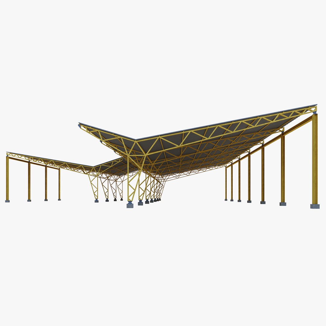 Truss Roof Structure 3D model - TurboSquid 2101644