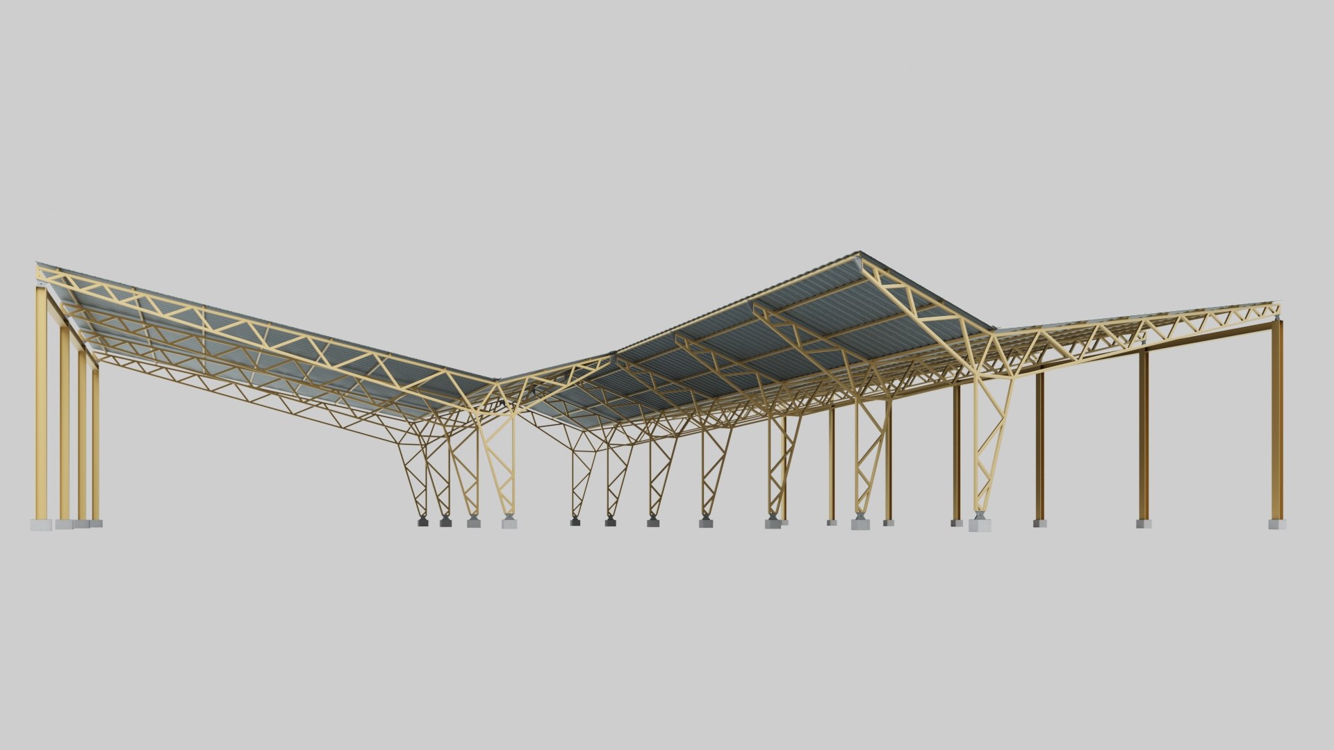 Truss Roof Structure 3D Model - TurboSquid 2101644