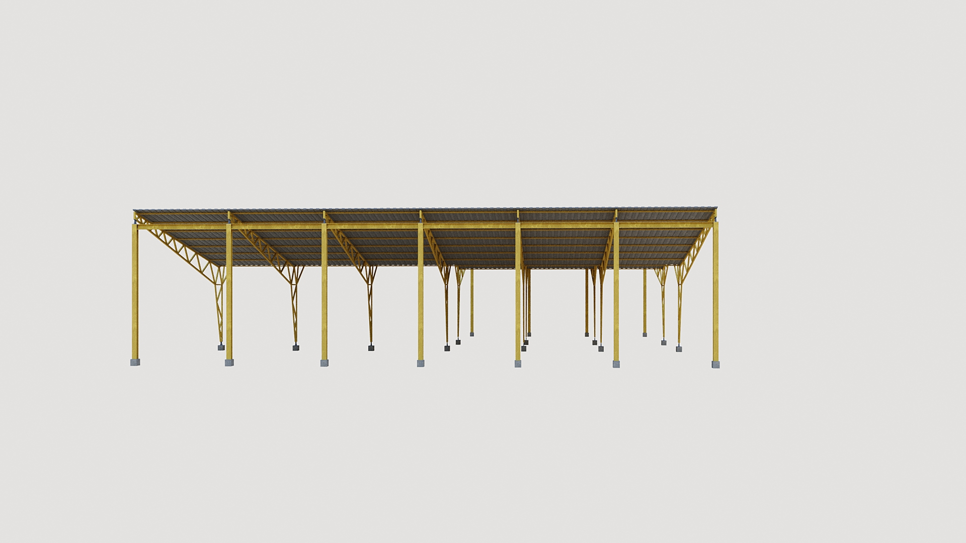 Truss Roof Structure 3D Model - TurboSquid 2101644