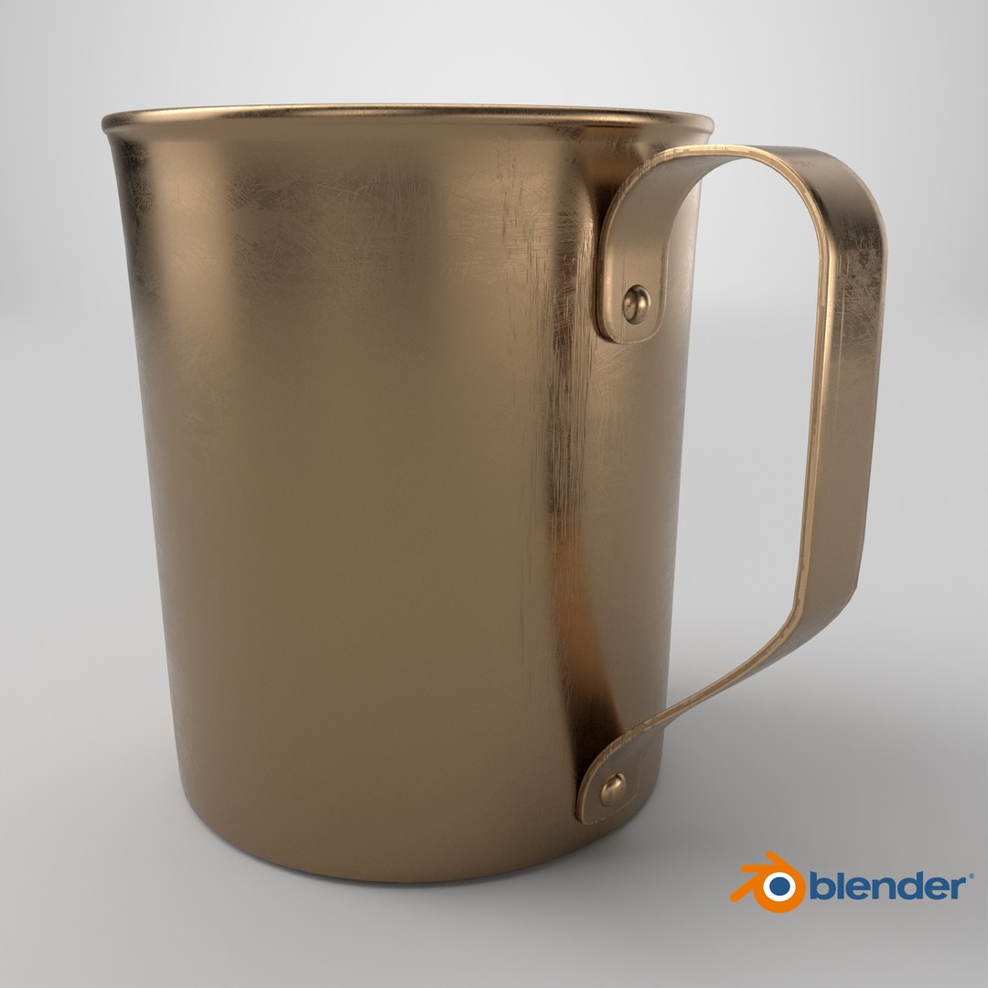 3D Old Brass Mug PBR - TurboSquid 2245839