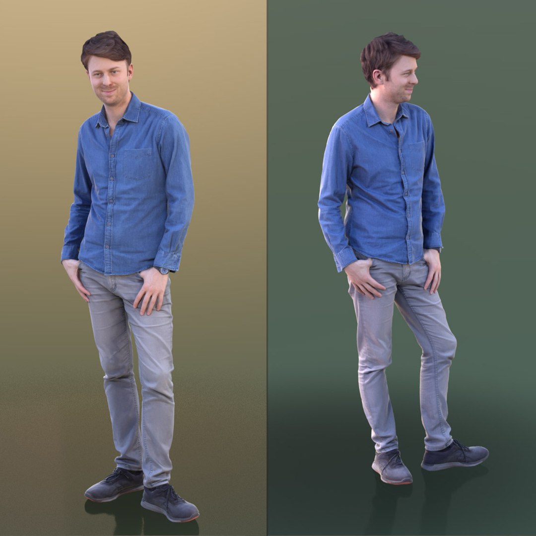 10318 John - Casual Smiling Guy Standing 3D - TurboSquid 1730772