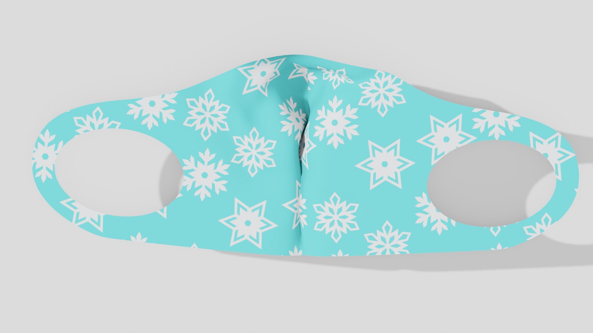 Snowflake print fabric mask 3D model - TurboSquid 2090859