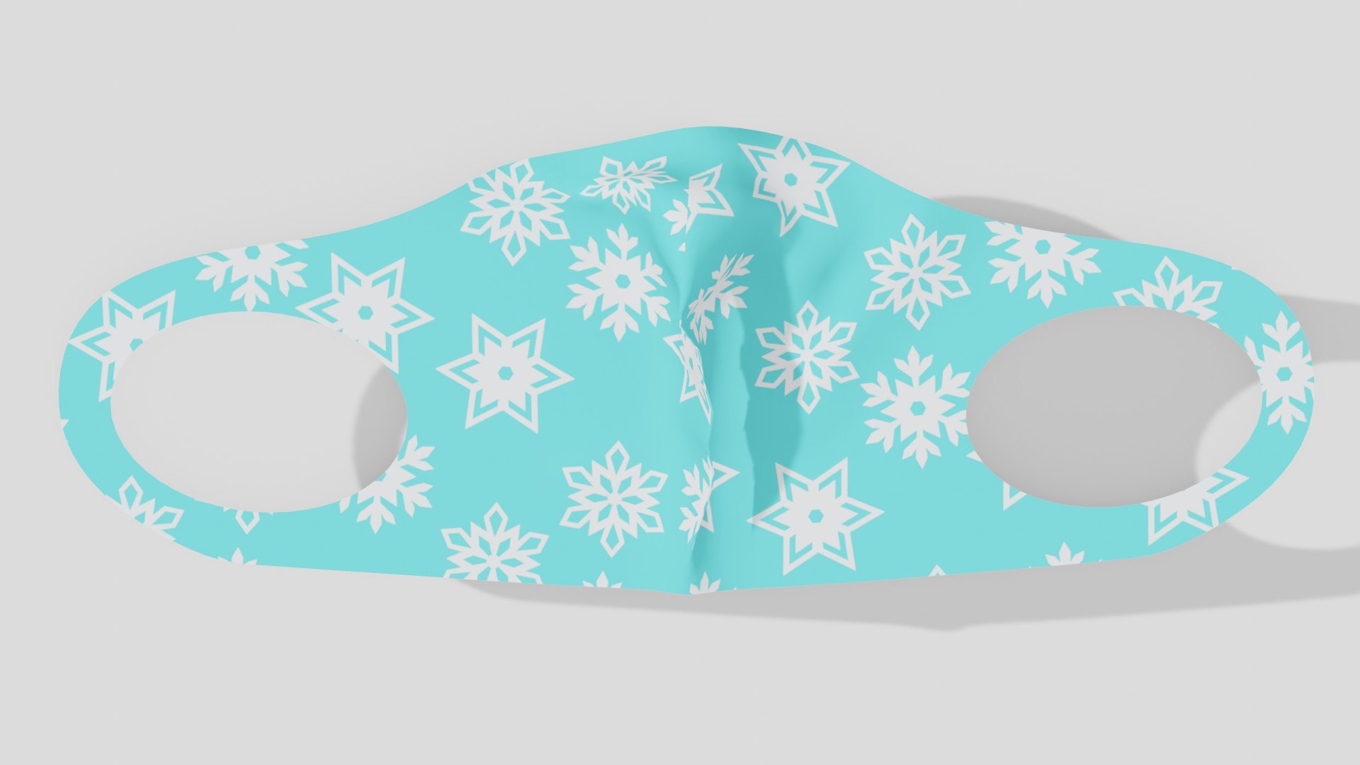 Snowflake print fabric mask 3D model - TurboSquid 2090859