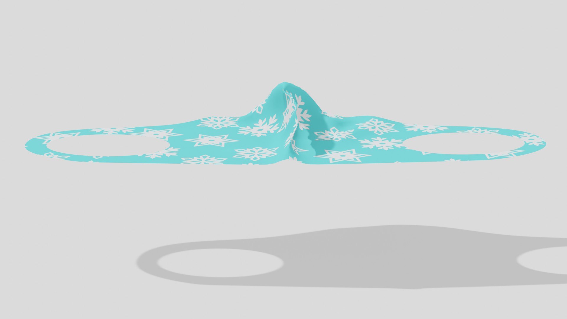 Snowflake print fabric mask 3D model - TurboSquid 2090859