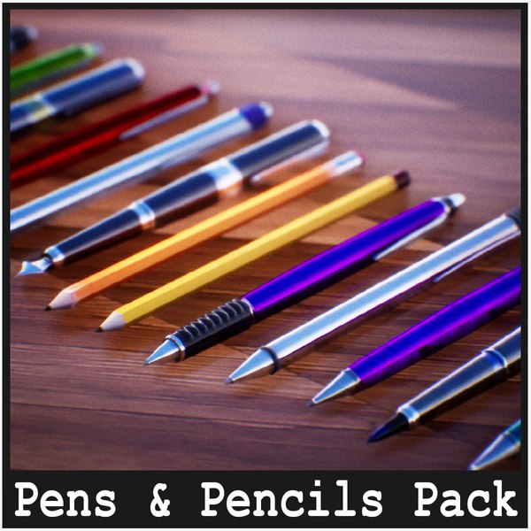 3D Pens Pencils 20 Variations - TurboSquid 1984302