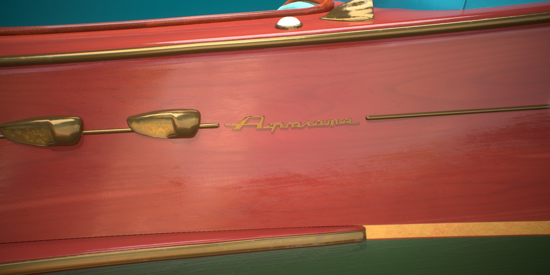 3D Riva Aquarama Runabout Golden - TurboSquid 2233117