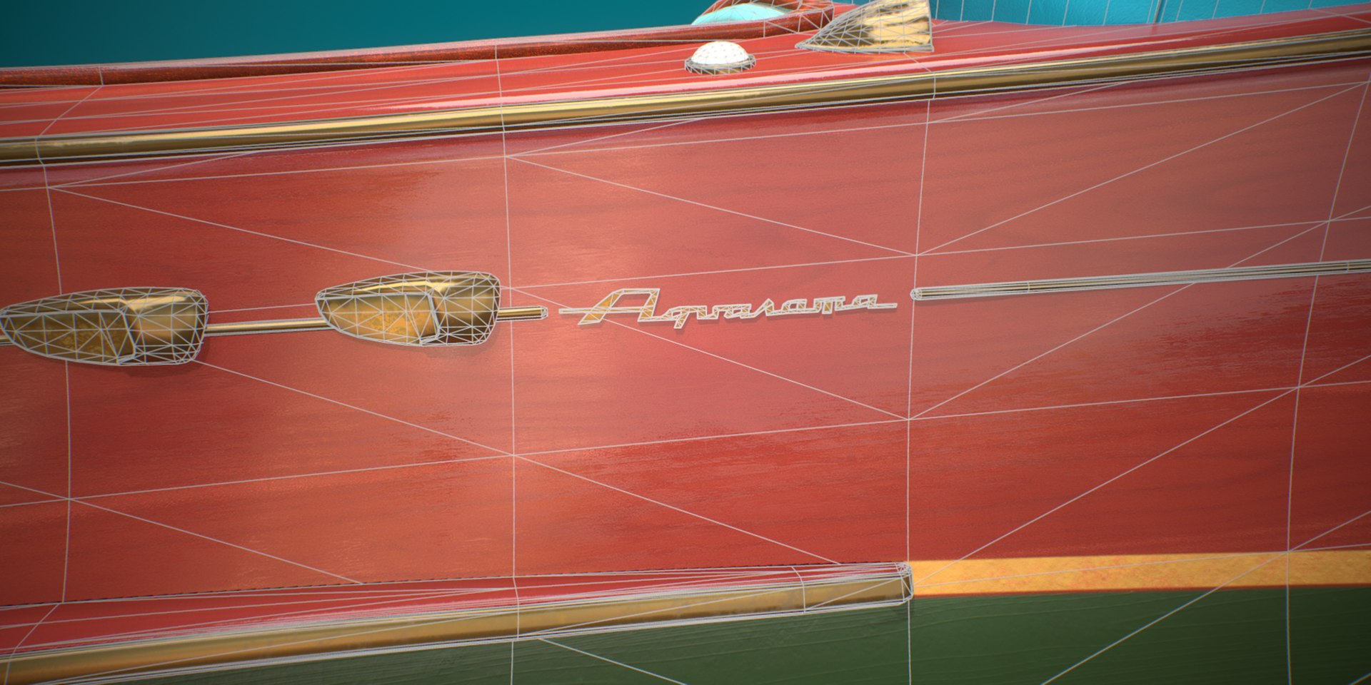 3D Riva Aquarama Runabout Golden - TurboSquid 2233117