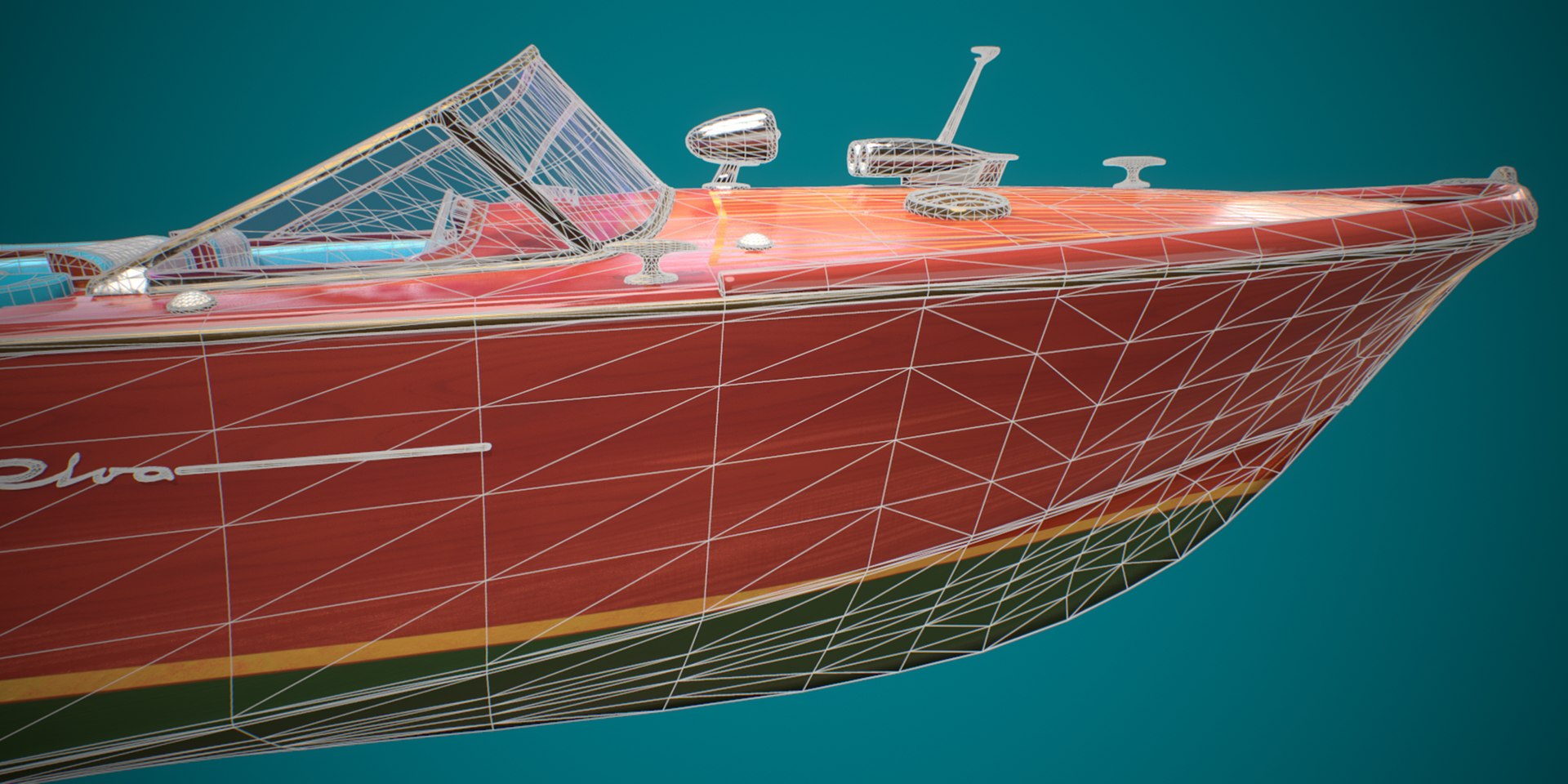 3D Riva Aquarama Runabout Golden - TurboSquid 2233117