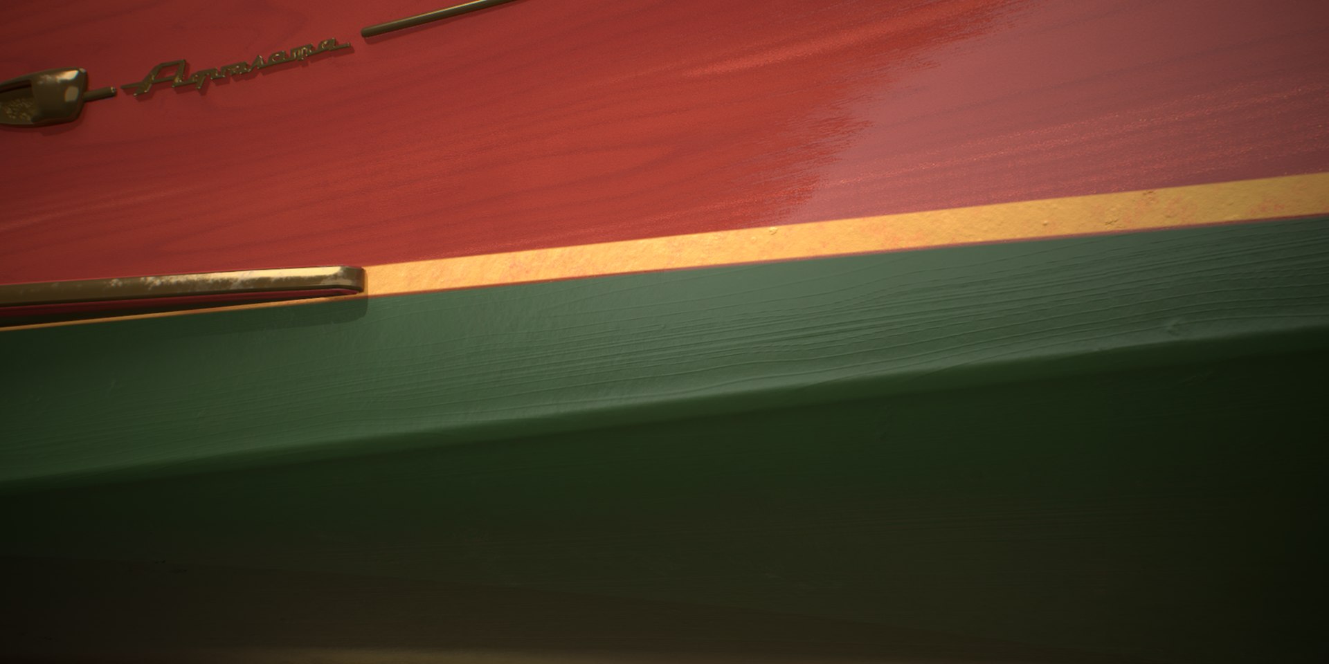 3D Riva Aquarama Runabout Golden - TurboSquid 2233117