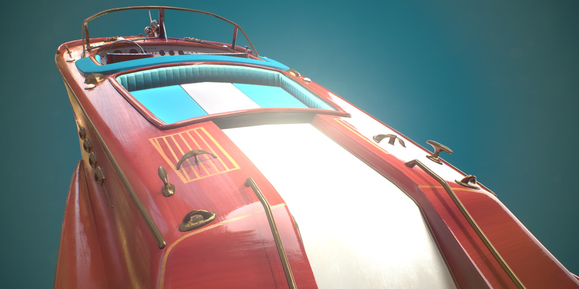 3D Riva Aquarama Runabout Golden - TurboSquid 2233117