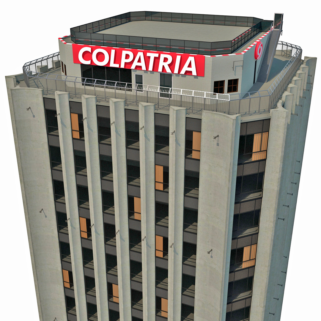torre colpatria skyscraper 3d model
