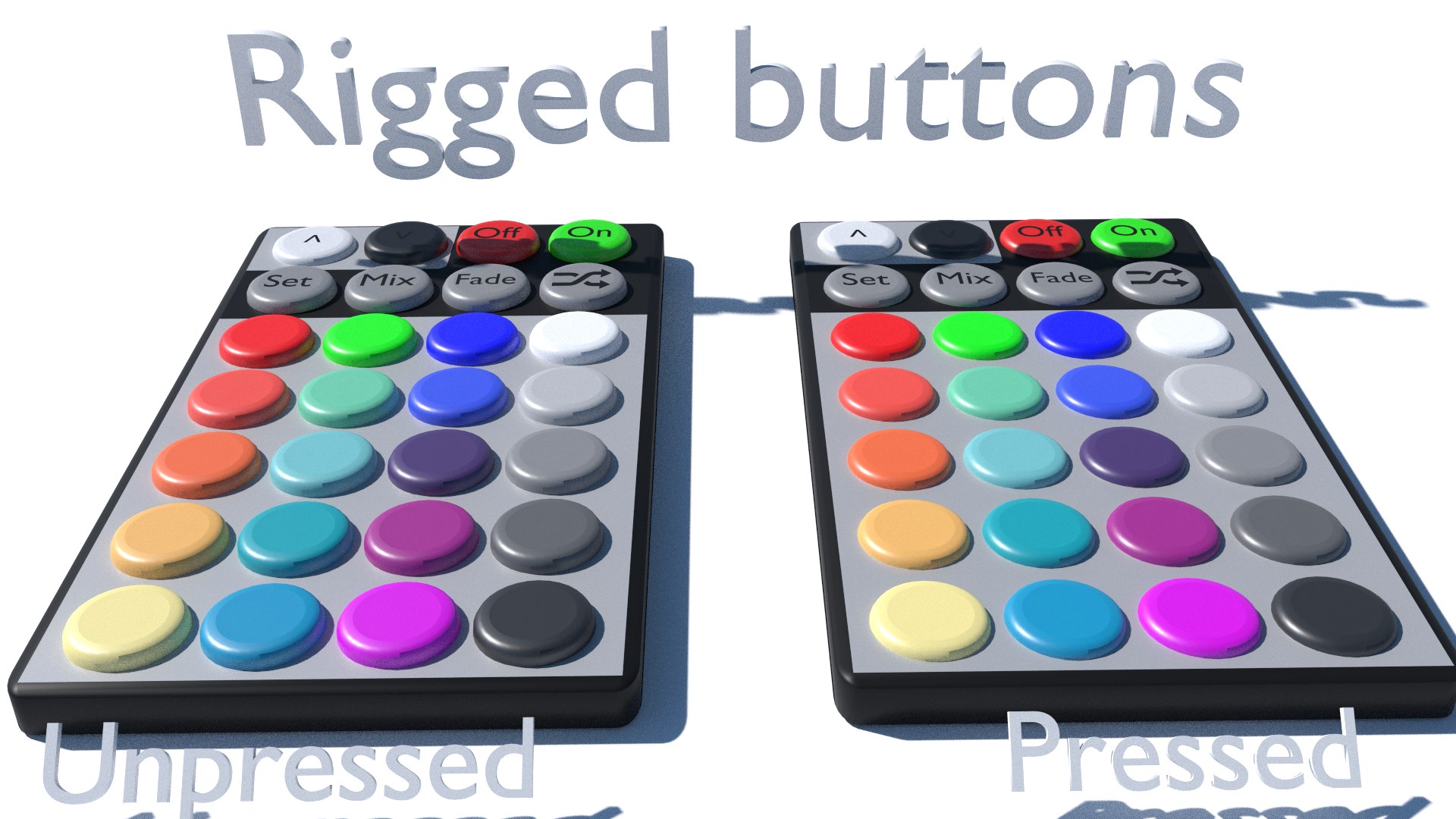 3d Model Rgb Remote Control