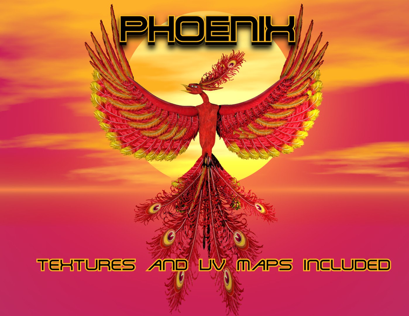 Phoenix Bird 3d Obj