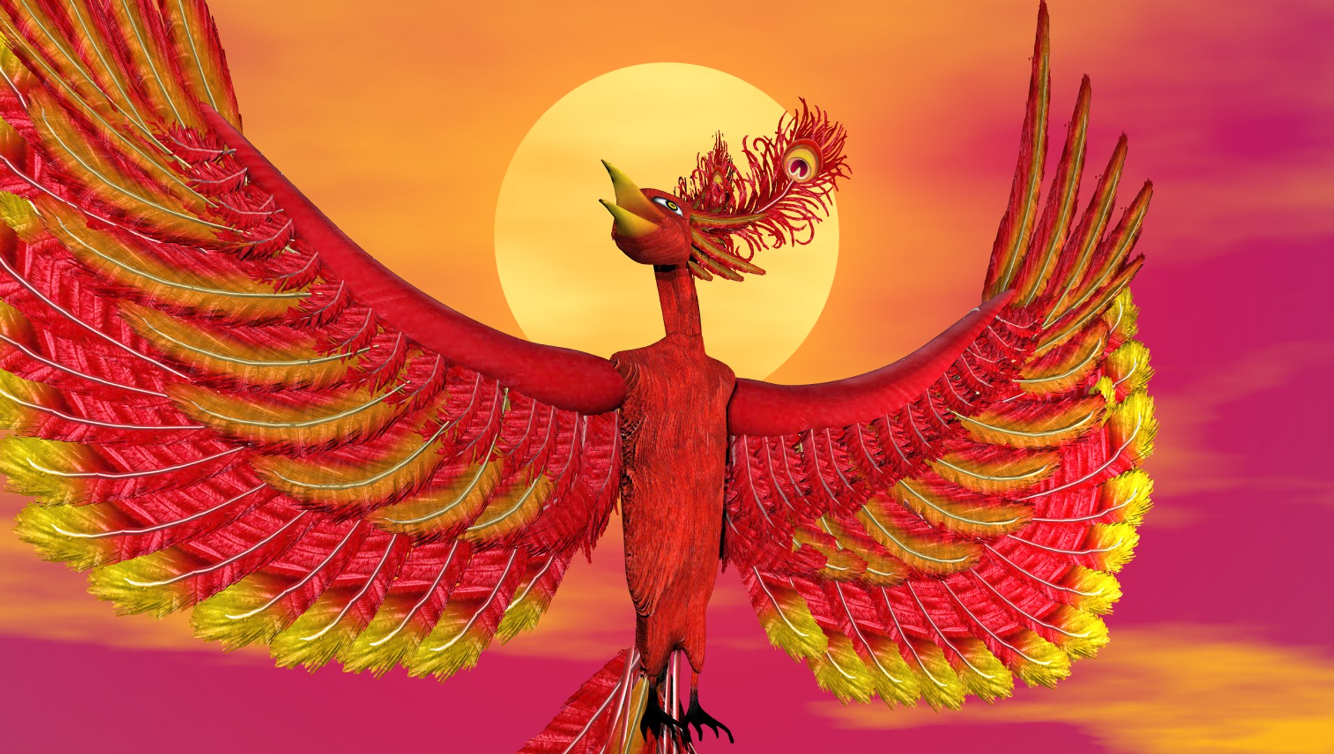 Phoenix Bird 3d Obj