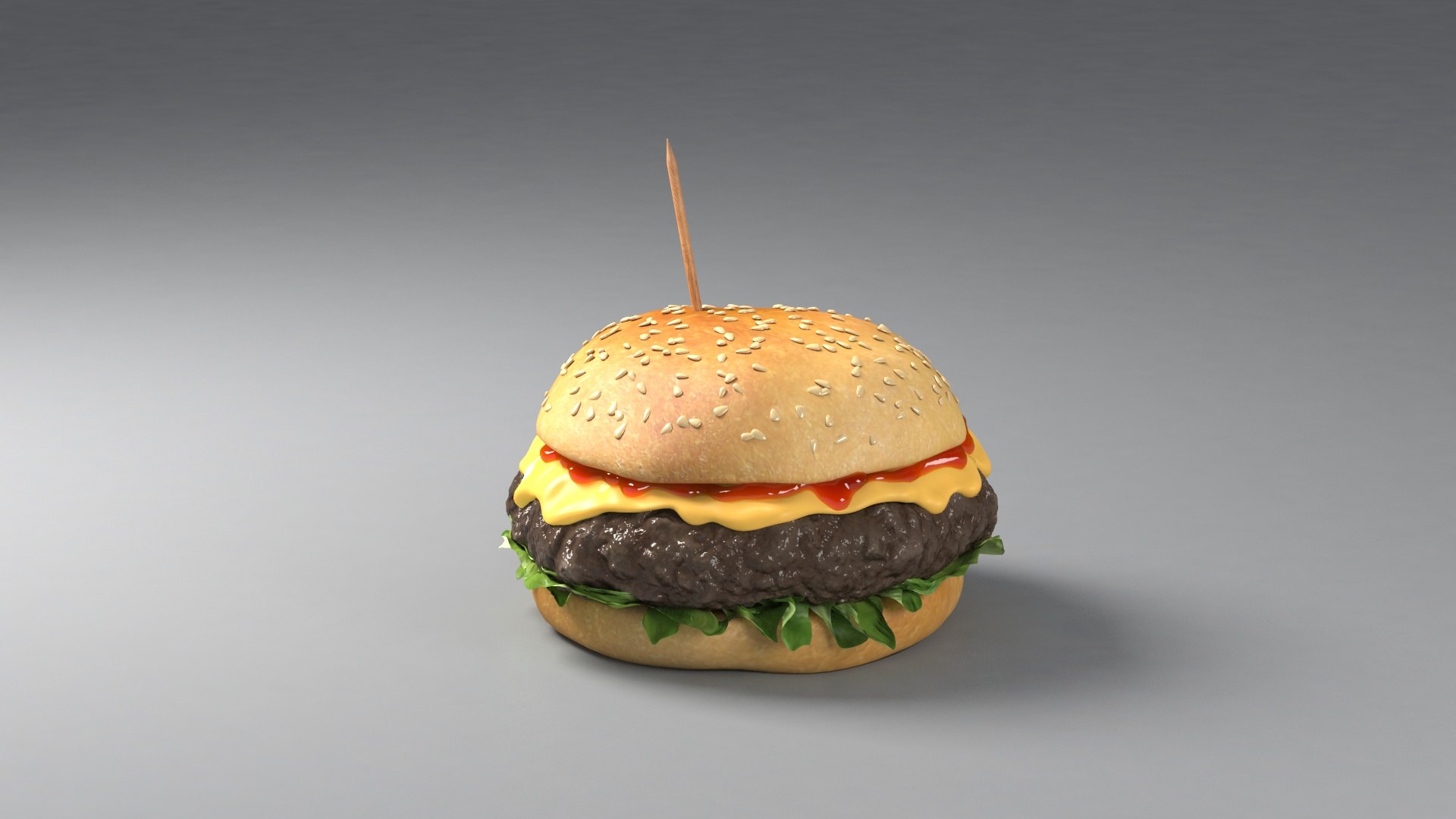 3d Burger Cheeseburger