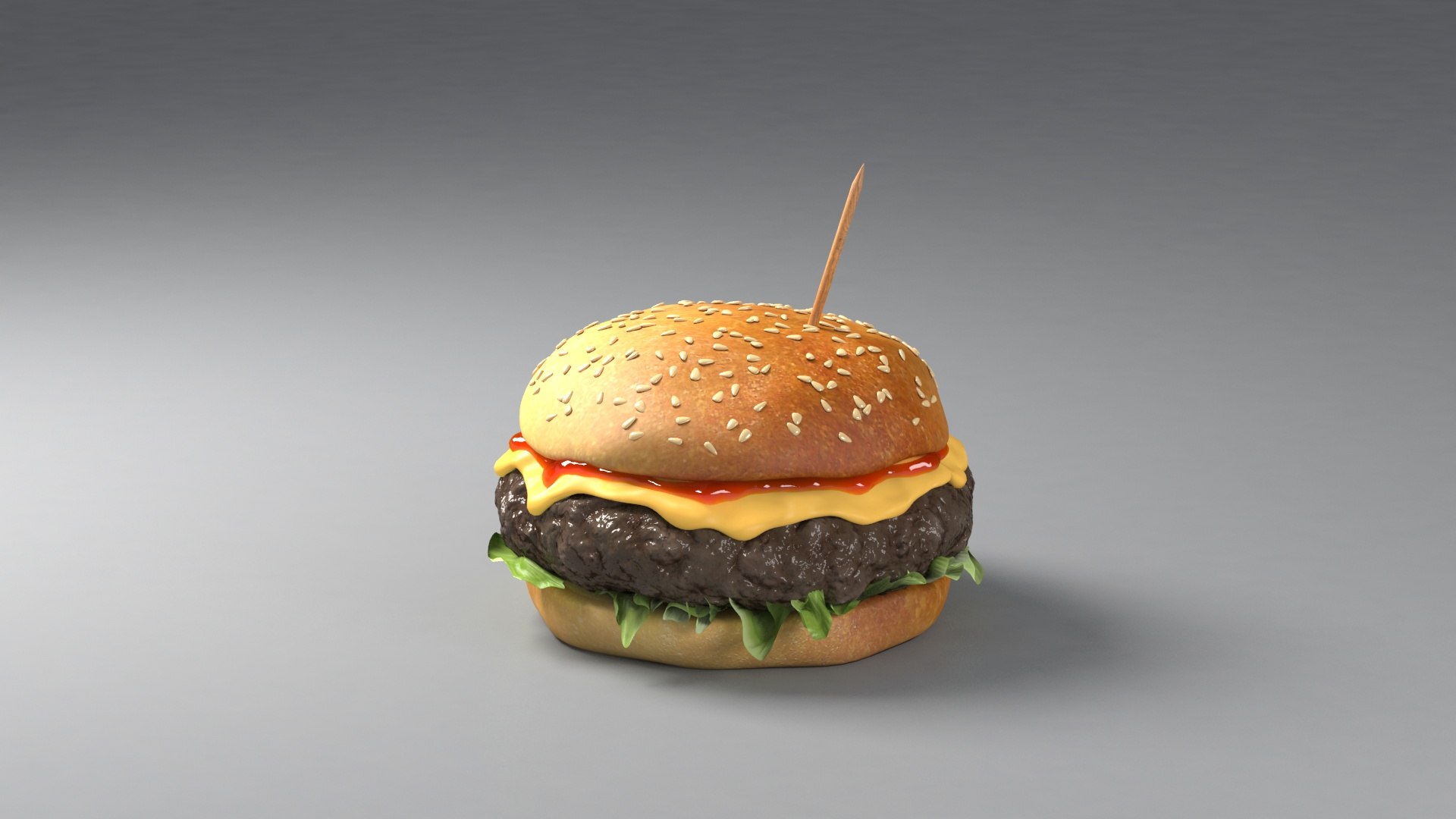 3d Burger Cheeseburger