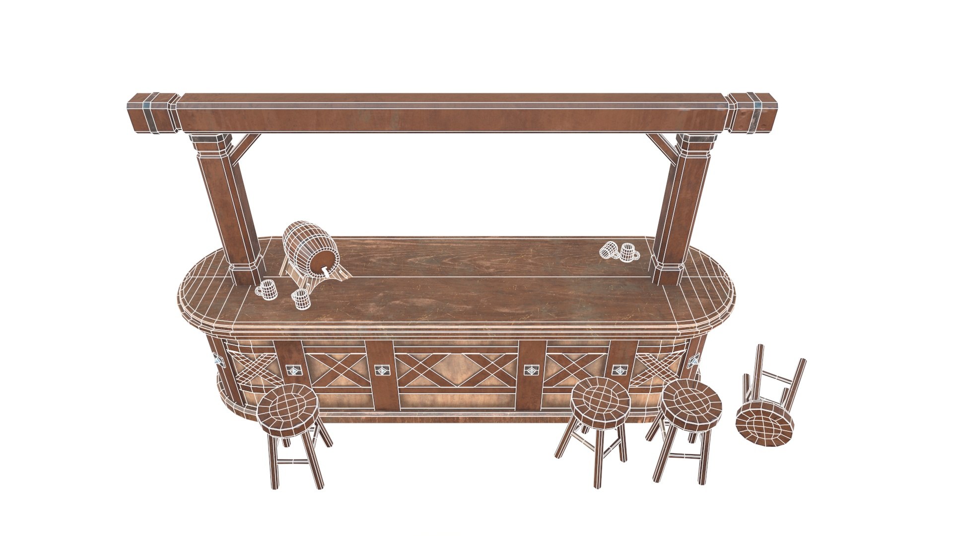Medieval Beer Bar 3D Model - TurboSquid 2288836