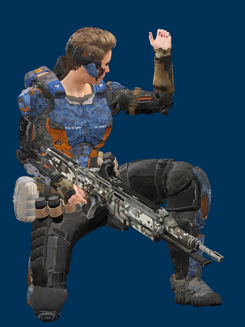 Realistic Rigged Fighter Soldier Girl-Suji Character 3D Model 3D Model ...