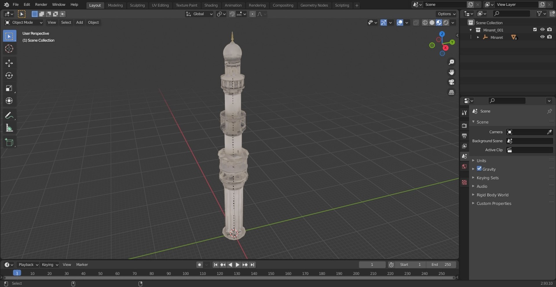 3D Minaret Model - TurboSquid 1971799
