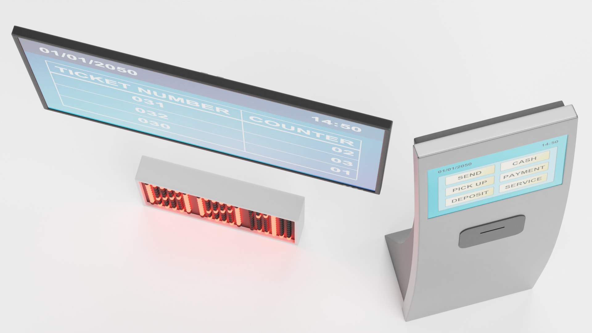 Queue Management System 3D model - TurboSquid 2134244