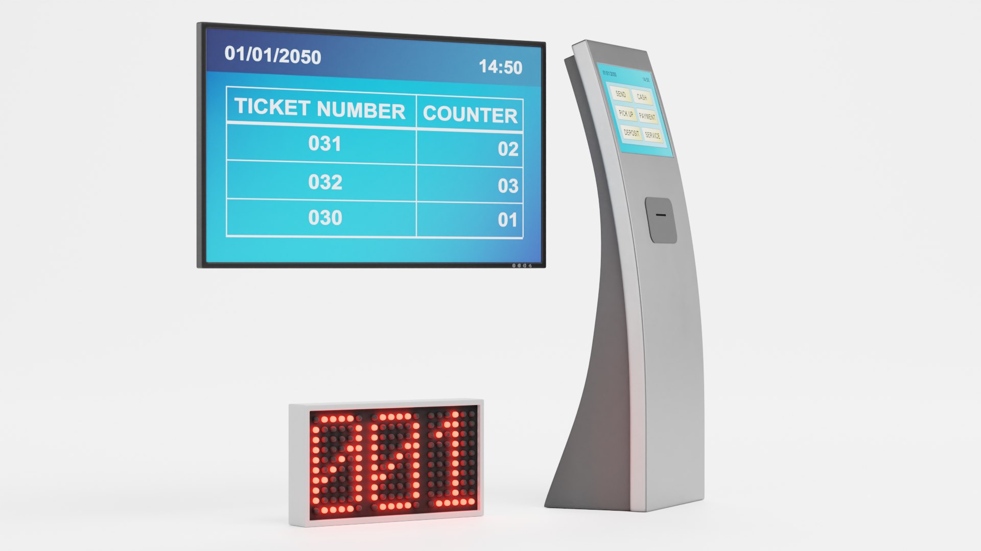 Queue Management System 3D model - TurboSquid 2134244