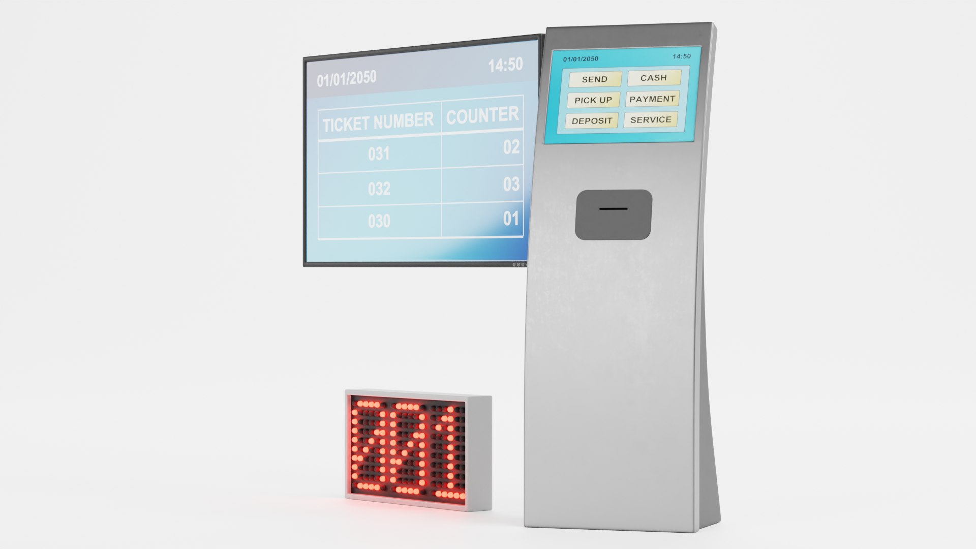 Queue Management System 3D model - TurboSquid 2134244