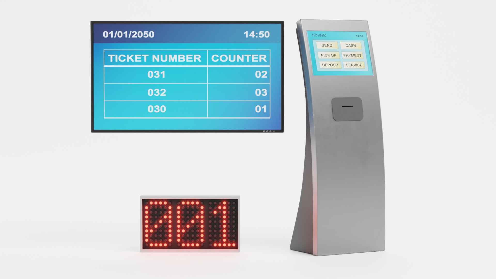 Queue Management System 3D model - TurboSquid 2134244