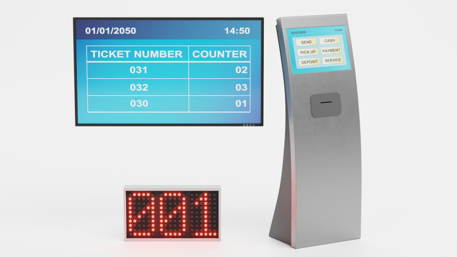 Queue Management System 3D model - TurboSquid 2134244