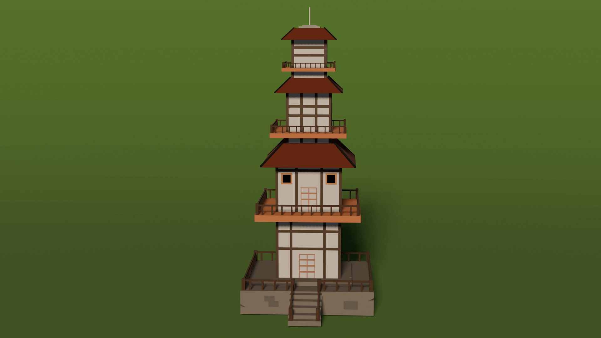 Japanese Tower 3D - TurboSquid 2246564