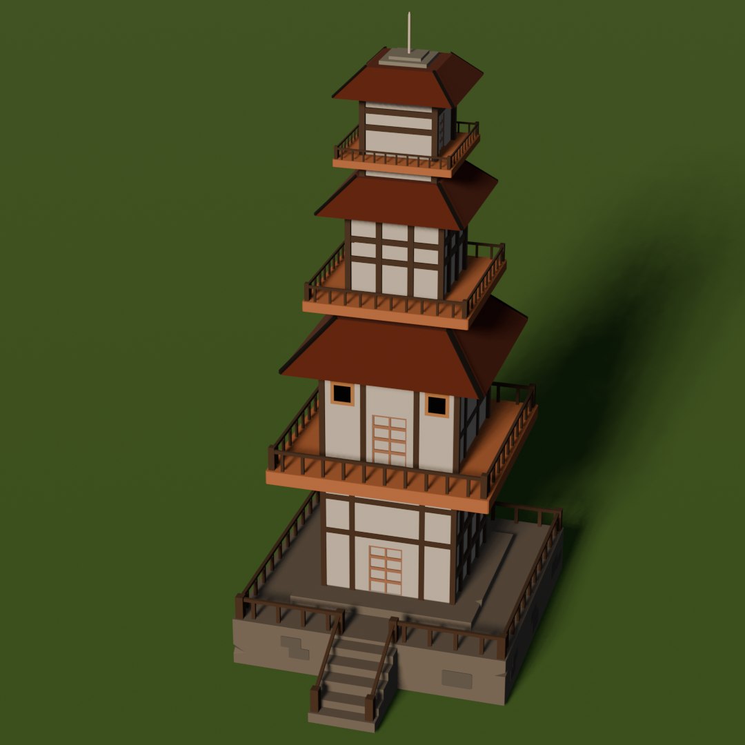 Japanese Tower 3D - TurboSquid 2246564