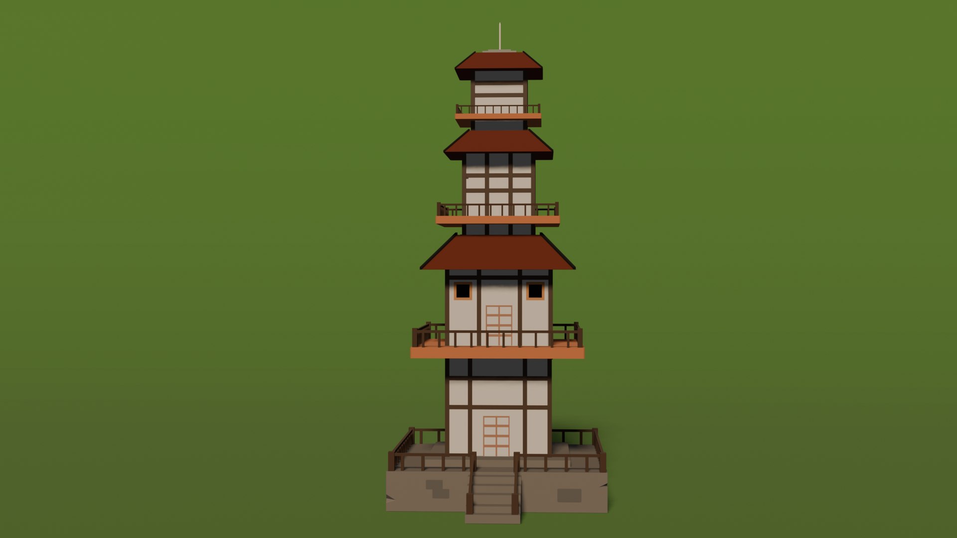 Japanese Tower 3D - TurboSquid 2246564